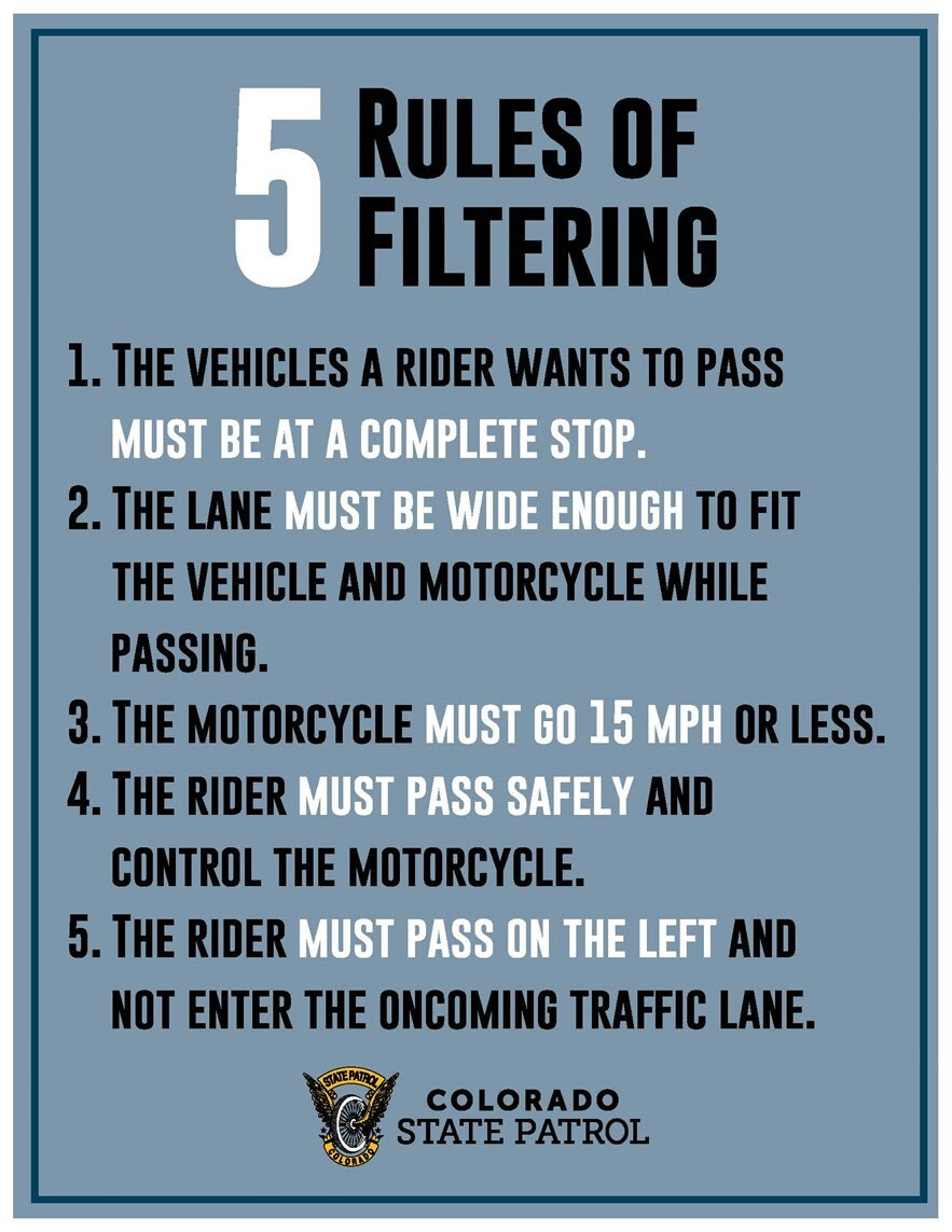 Motorcyclists: Are you Ready to Filter? | Colorado State Patrol